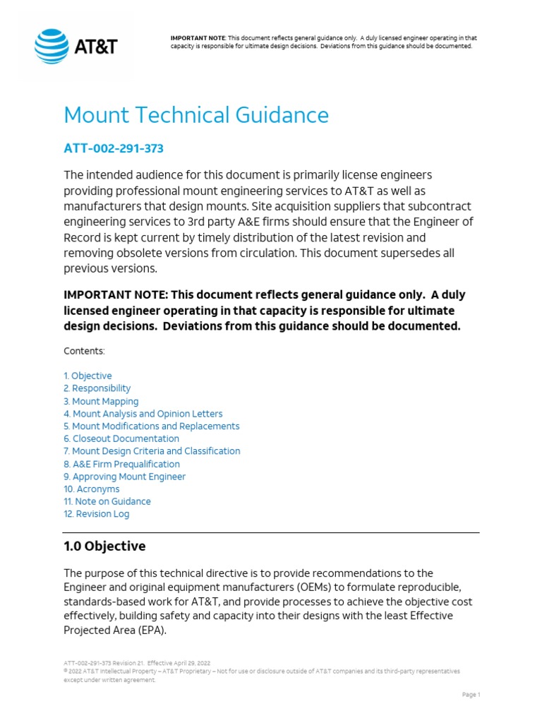 Mount - Technical - Guidance v22 | PDF