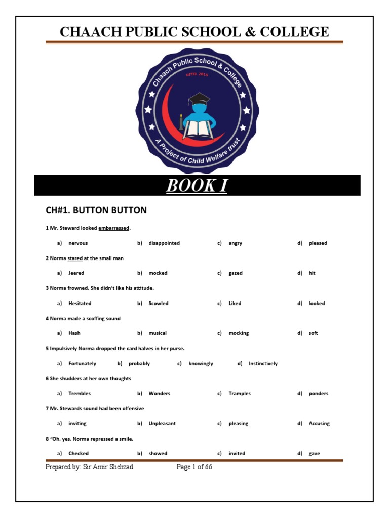 1st Year English Notes | PDF