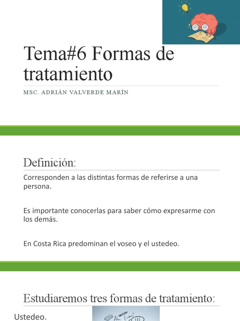 Tema#6 Formas de Tratamiento | PDF