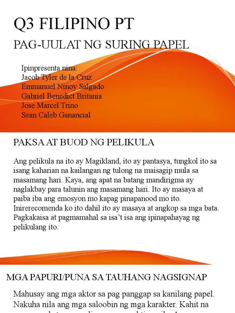 q3 Filipino PT | PDF