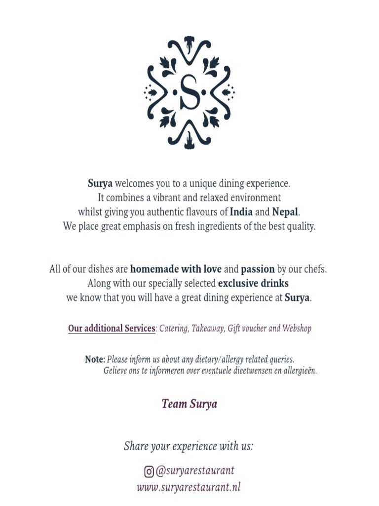 Surya Food Menu-2 | PDF