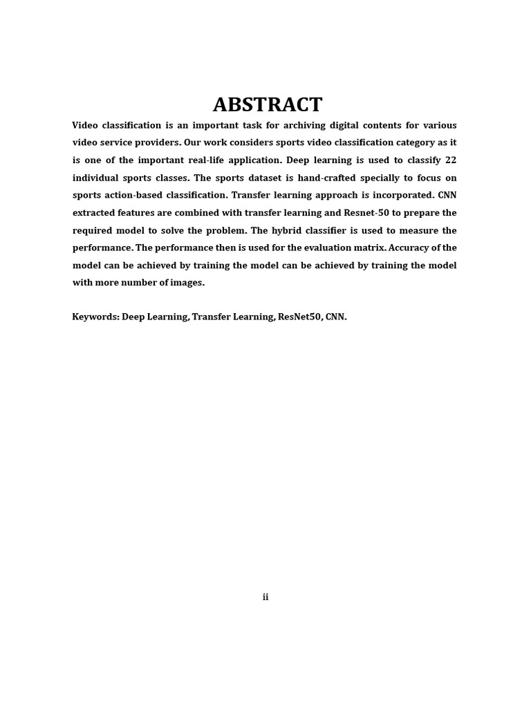 Video Classification Using Deep Learning For Video Providers Project ... Video Classification Using Deep Learning For Video Providers Project ...