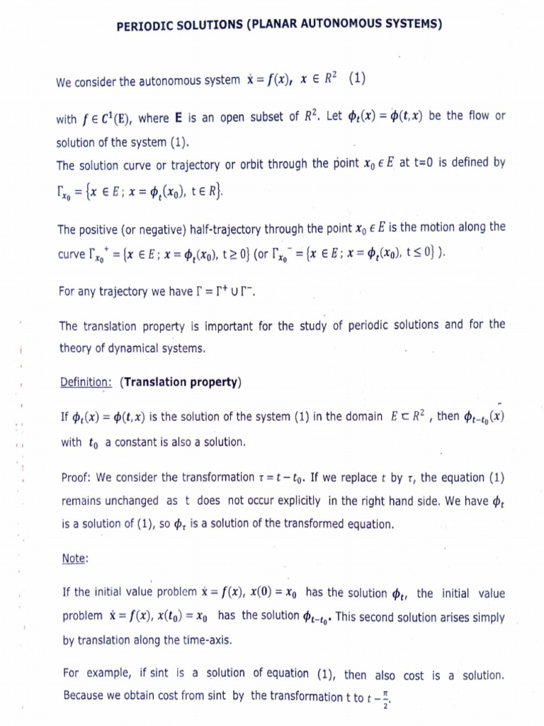 Periodic Solution | PDF