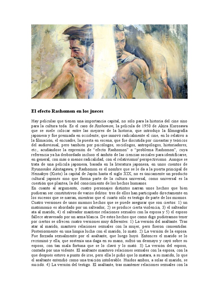 El Efecto Rashomon en Los Jueces - Benjamin Rivaya | PDF