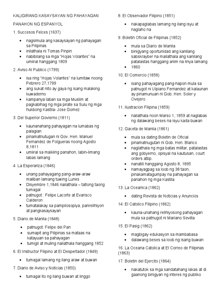 Filipino Handout | PDF