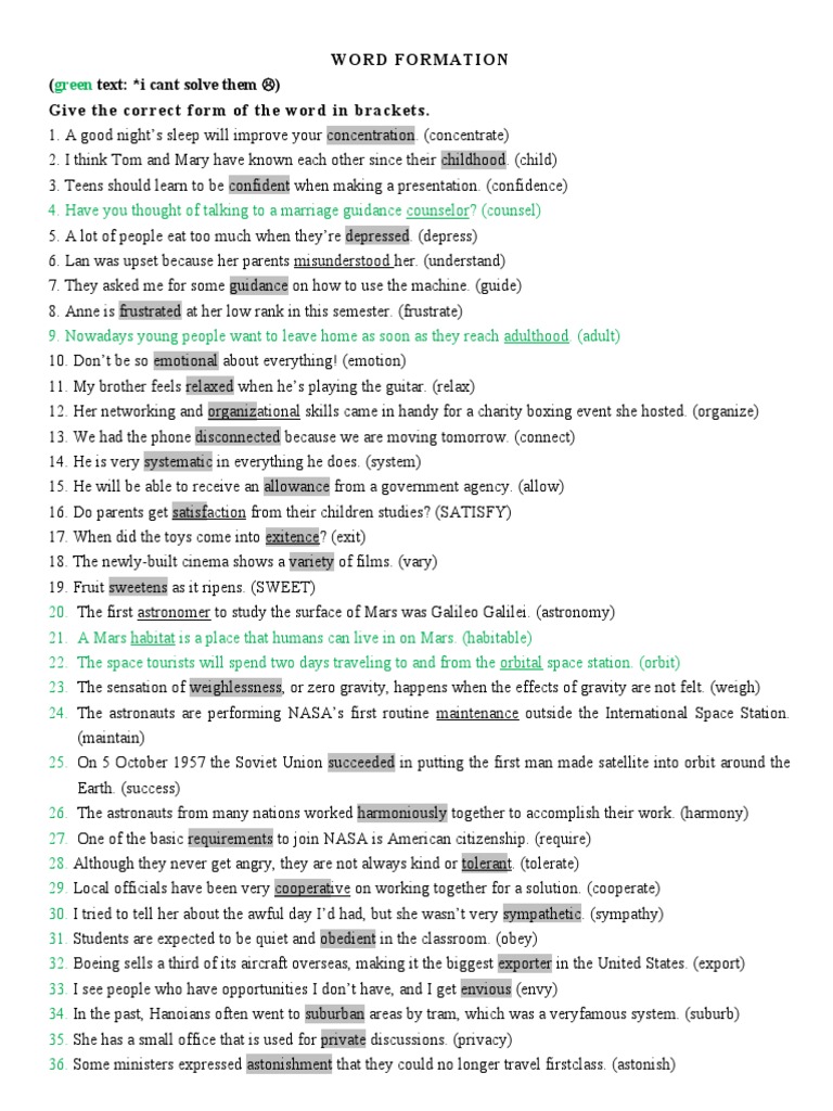 WORD FORMATION | PDF