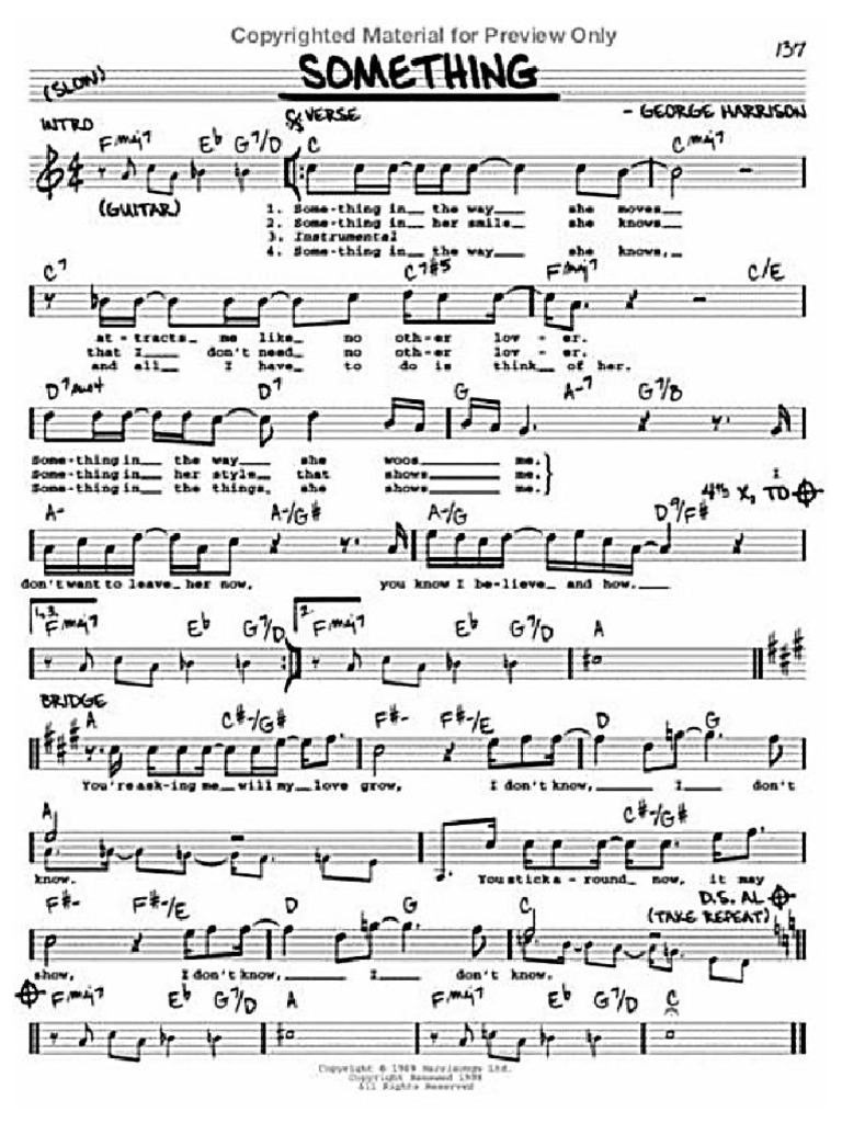 Something Beatles (Chordguide) | PDF