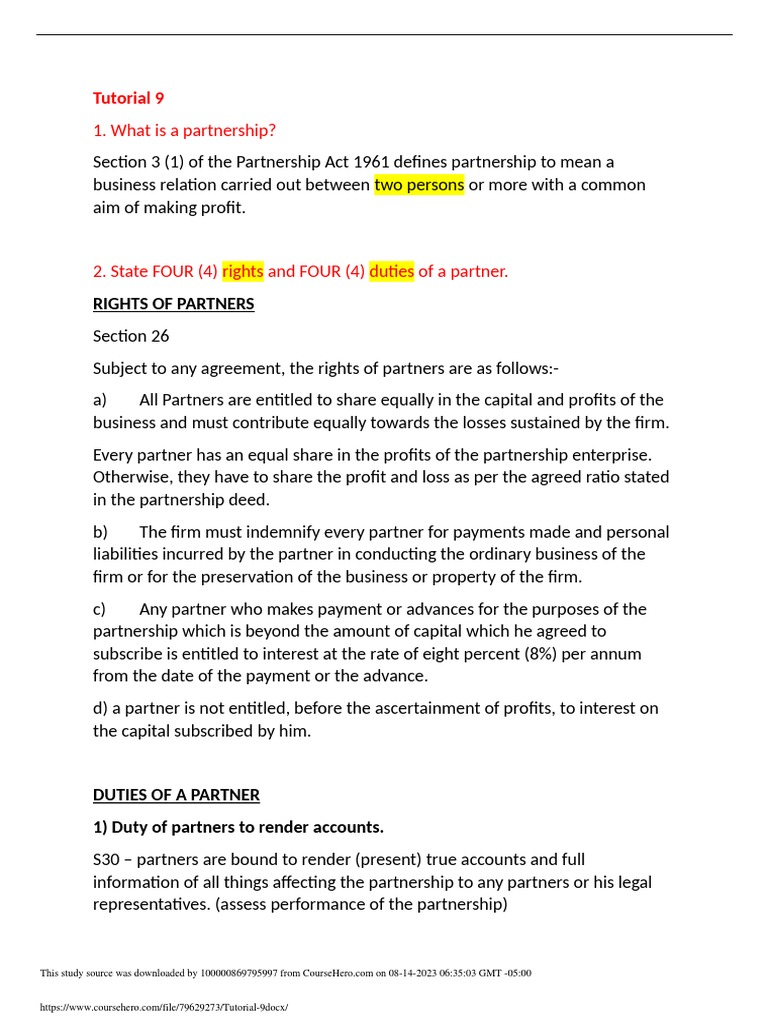 Tutorial 9 | PDF Tutorial 9 | PDF