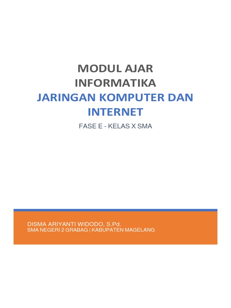Modul Jaringan Komputer Kelas X | PDF
