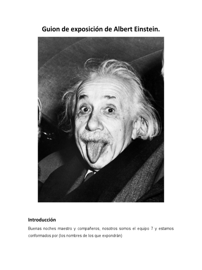 Guion de Exposición de Albert Einstein | PDF