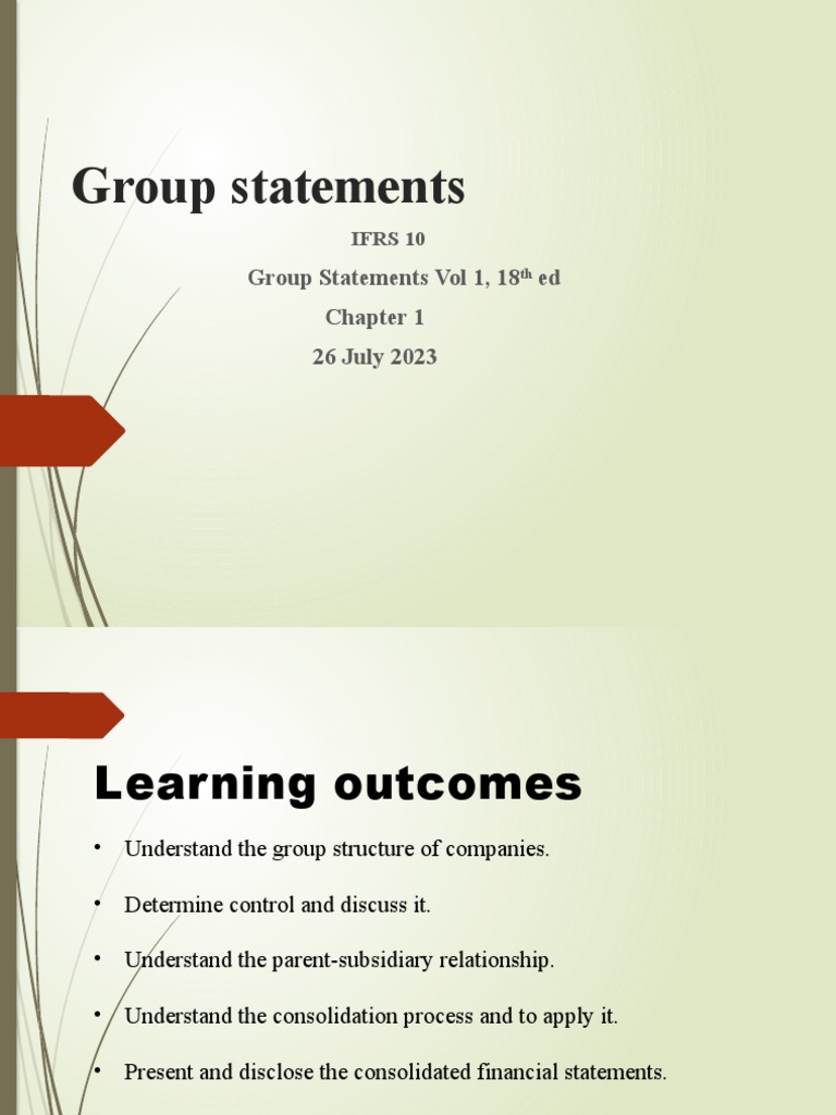 Group Statements Vol 1, 18 Ed 26 July 2023 | PDF