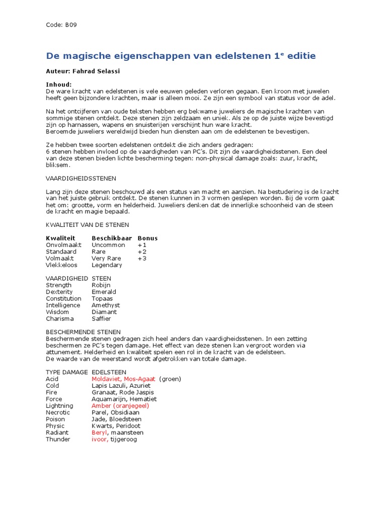 09 de Magische Eigenschappen Van Edelstenen 1e Editie | PDF