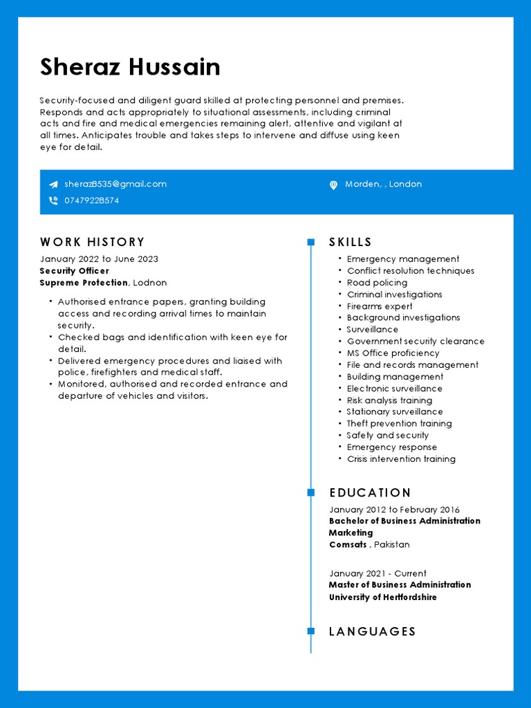 Sheraz Hussain CV | PDF Sheraz Hussain CV | PDF