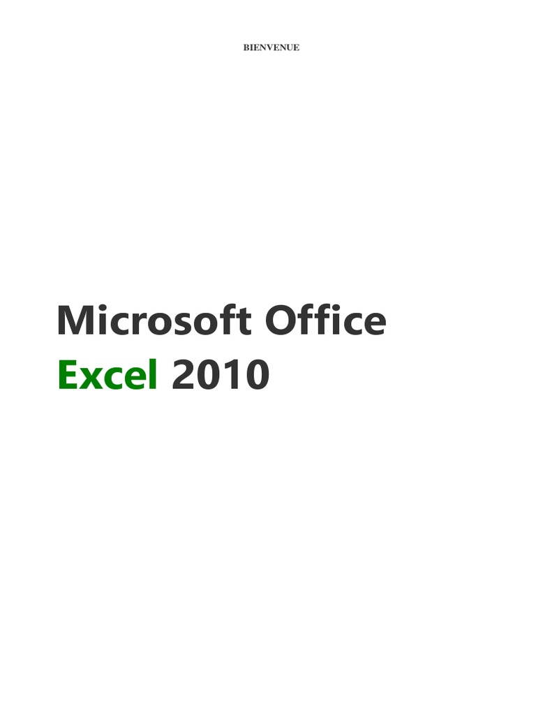 Microsoft Office Excel 2010 (Manual) | PDF