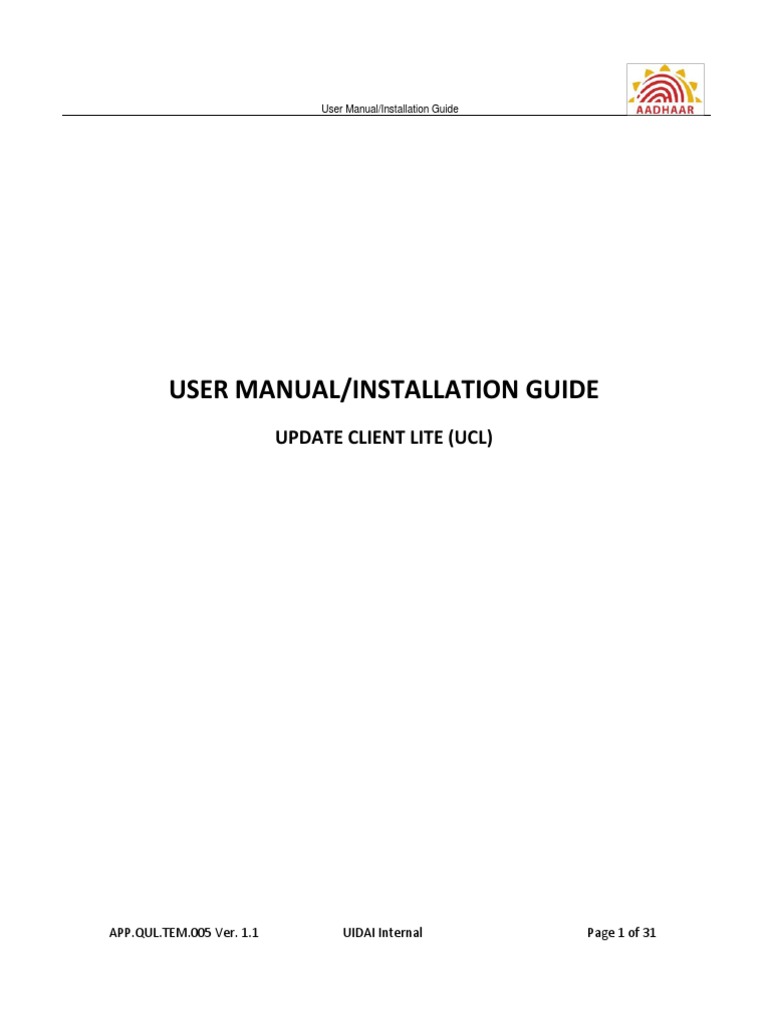UCL Manual | PDF