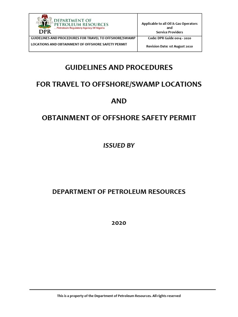 Offshore Travel Safety Guidelines | PDF | Technology & Engineering