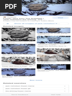 Jack Nicholson The Shining Frozen Meme