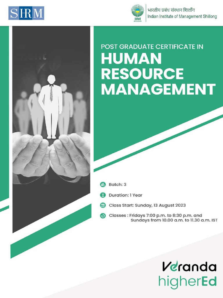 IIM Shillong - HRM | PDF