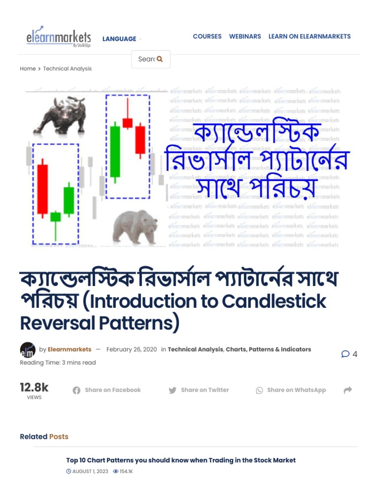 Introduction To Candlestick Reversal Pattern in Bengali | PDF