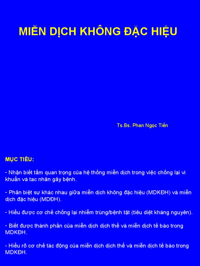 Mien Dich Khong Dac Hieu | PDF