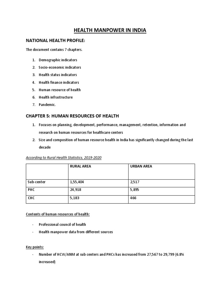 Health Manpower in India | PDF