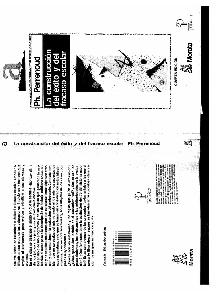 6) La Construccion Del Exito y El Fracaso Escolar - Perrenoud-Cuarta Edicion | PDF