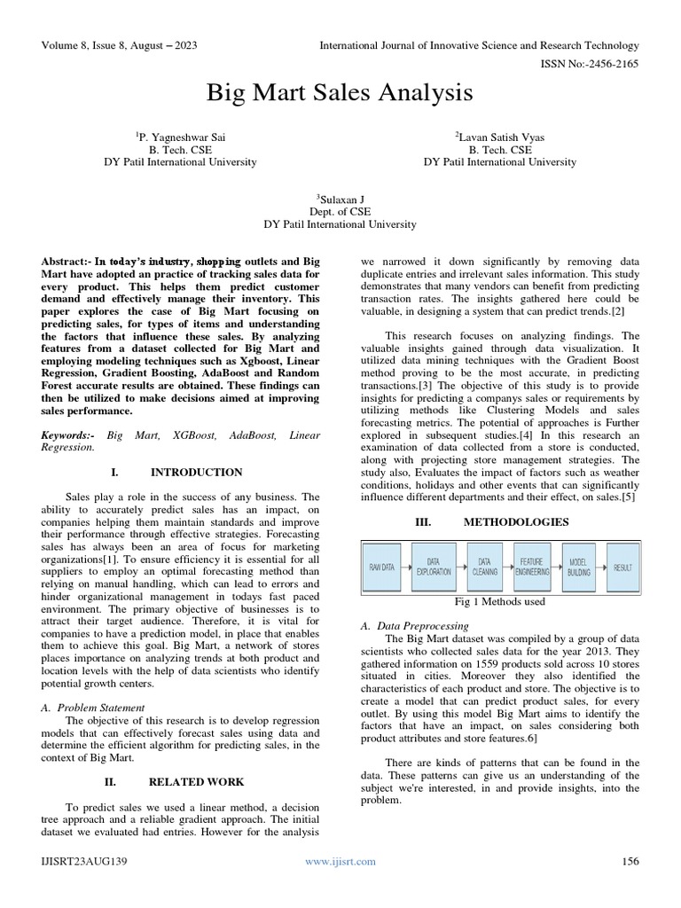 Big Mart Sales Analysis | PDF