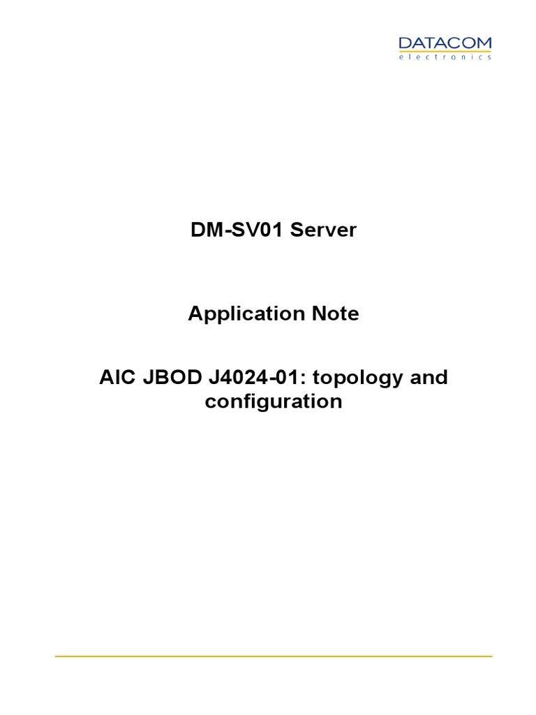 DM-SV01 An - AIC JBOD J4024-01 - Topology and Configuration - Rev1.2 | PDF