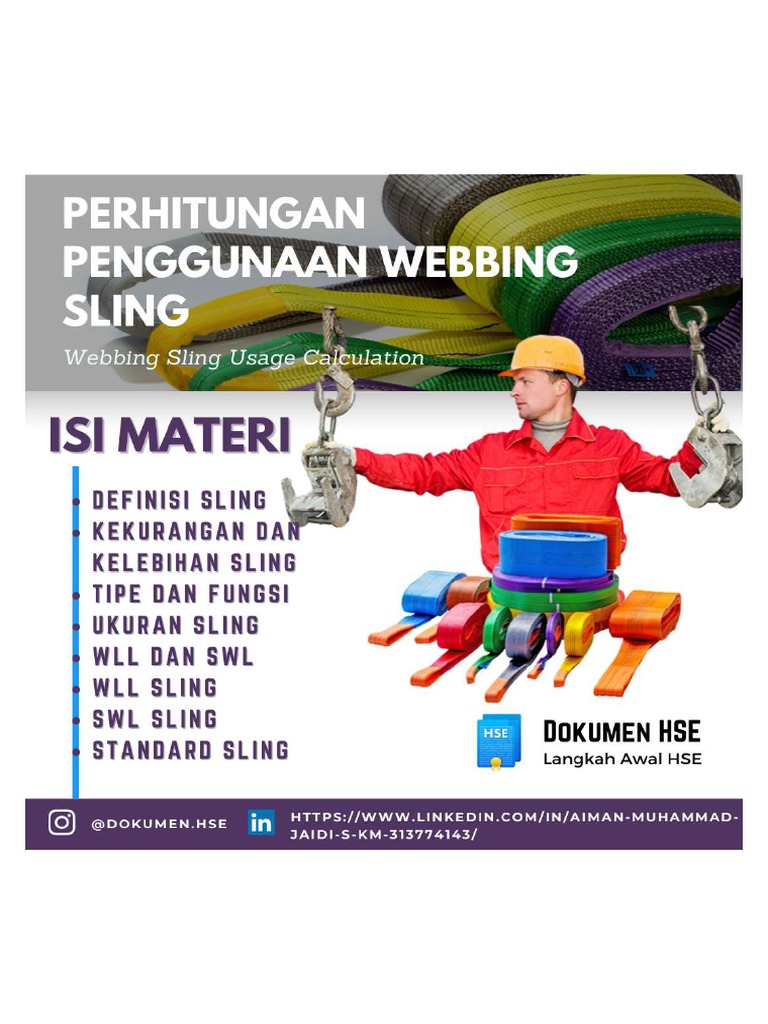 Perhitungan Penggunaan Webbing Sling | PDF