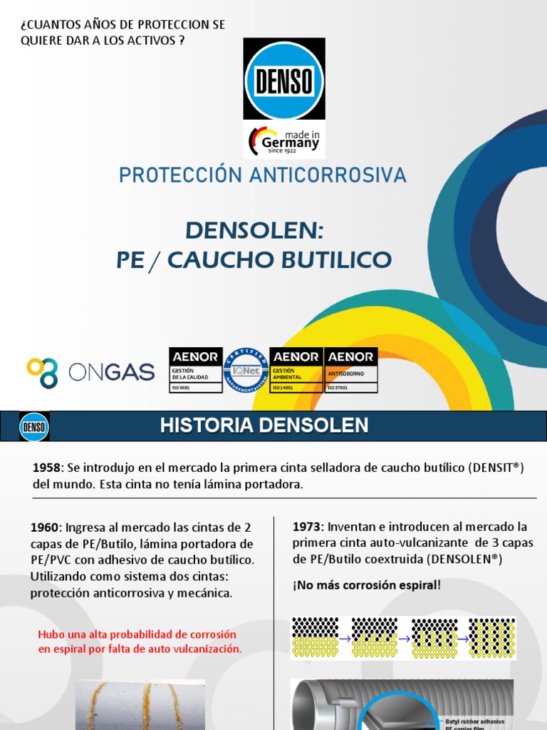 Presentación Denso Ongas Caucho Butilico | PDF