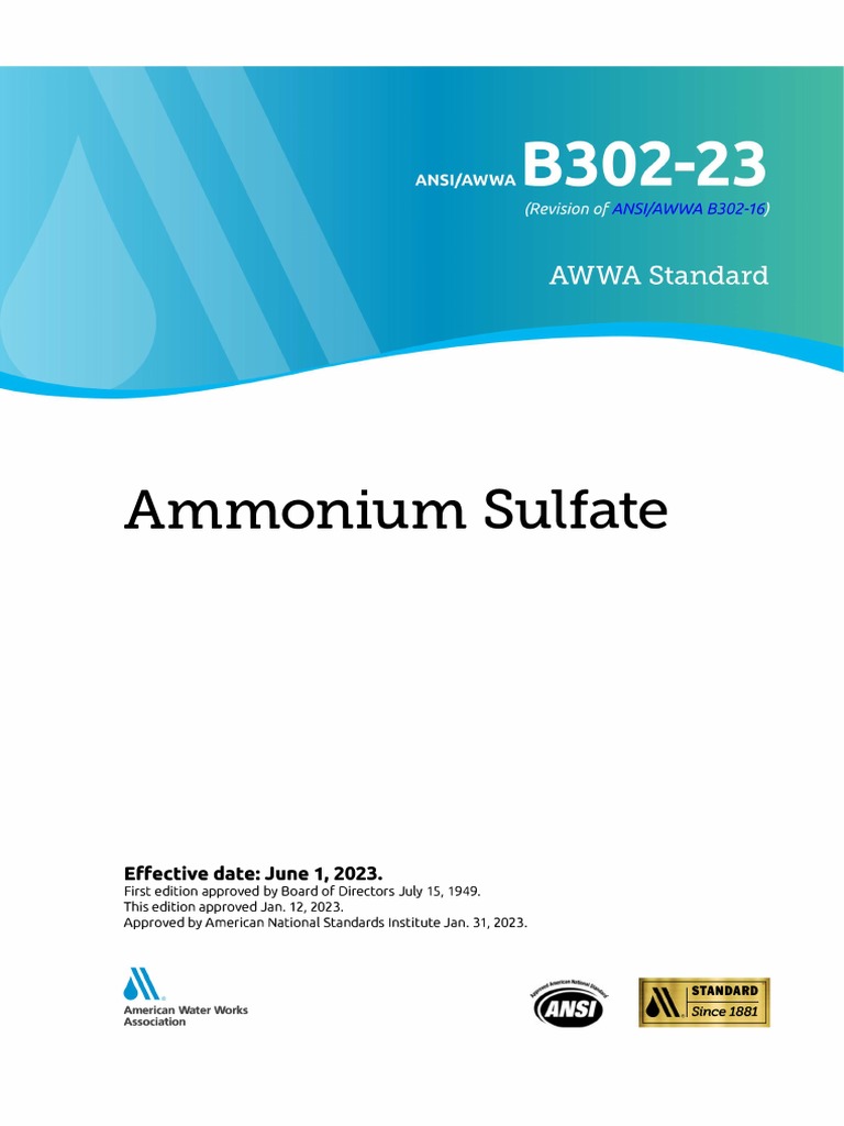 Awwa B302-23 | PDF