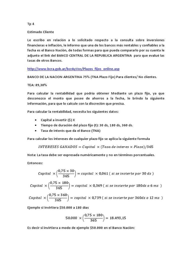 TP 4 Analisis Cuantitativo Financiero | PDF