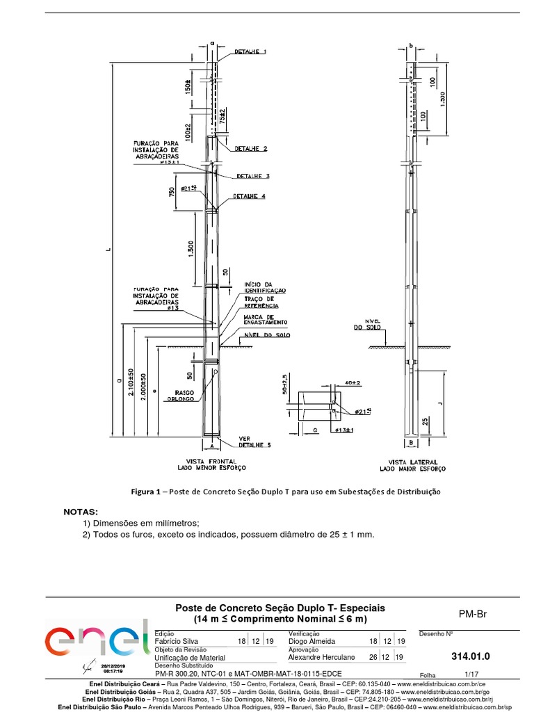 Poste de Concreto Duplo T | PDF