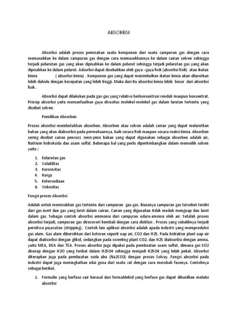 Materi Absorbsi | PDF