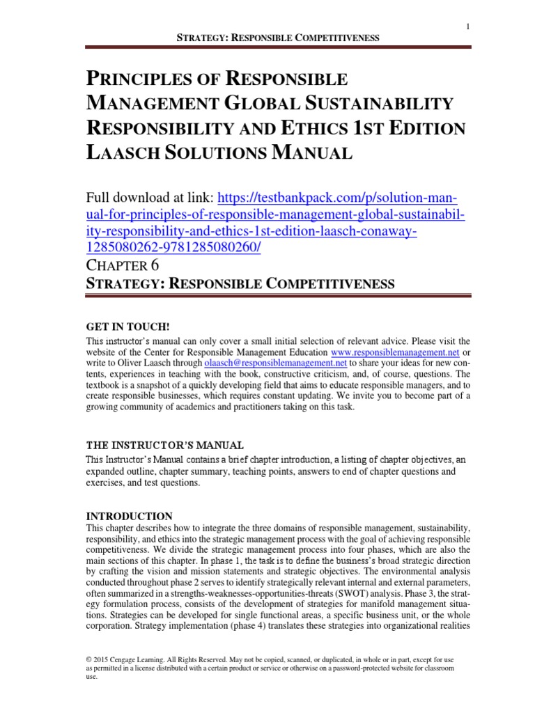 Principles of Responsible Management Global Sustainability ...