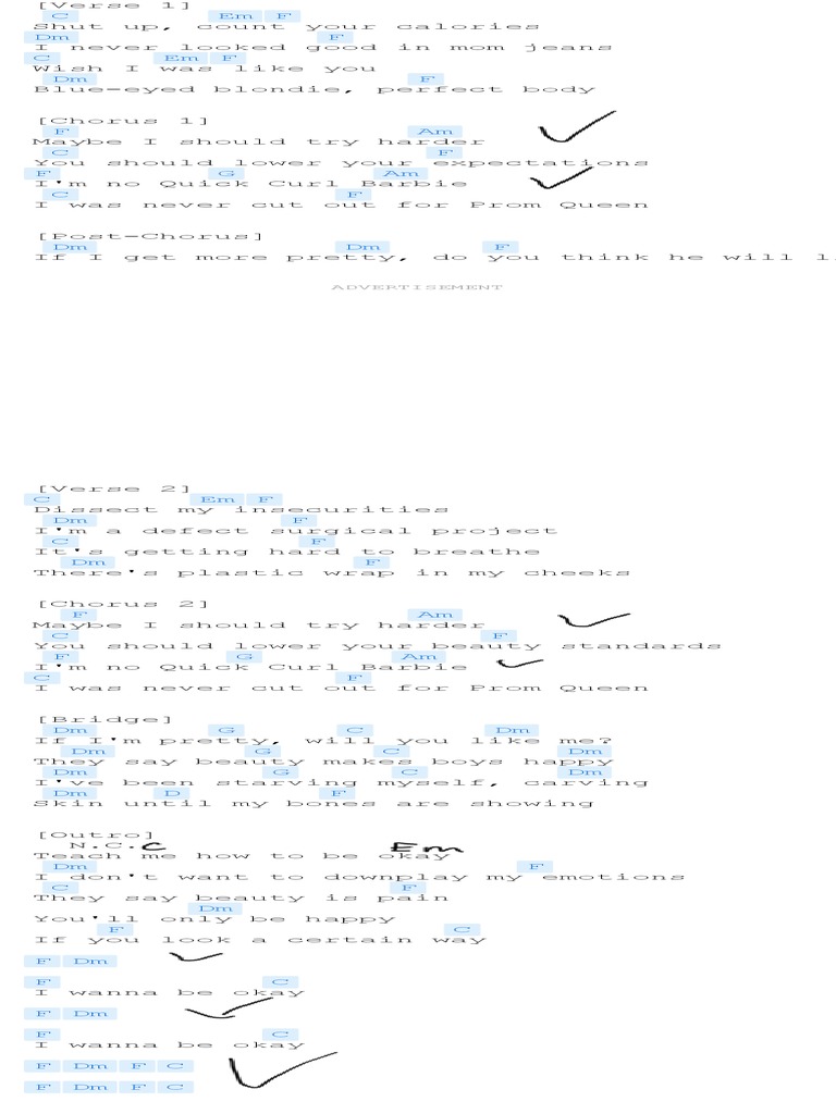 PROM QUEEN UKULELE (Ver 3) by Beach Bunny @ | PDF