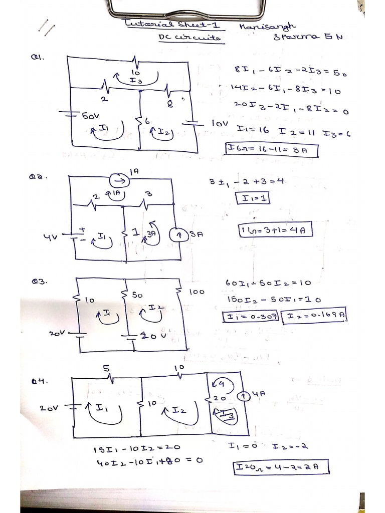 Electrical Tutorial 1 DC Circuits | PDF