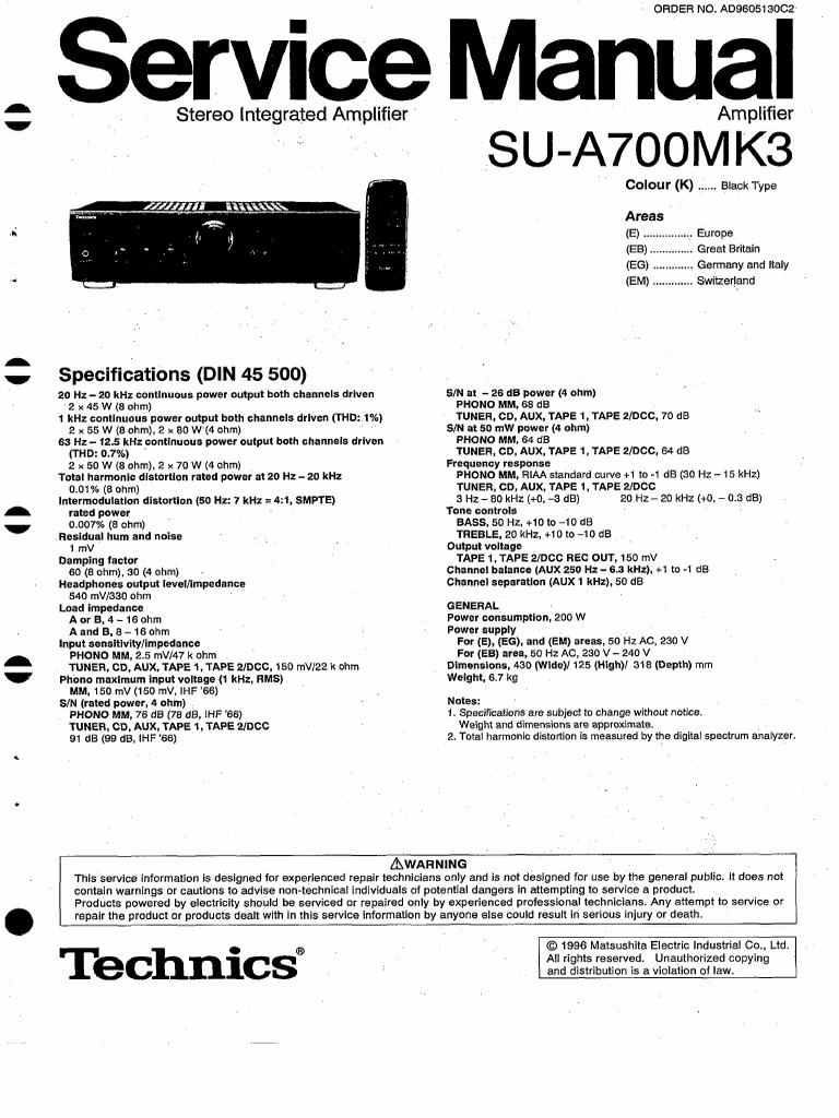 Technics 218 | PDF