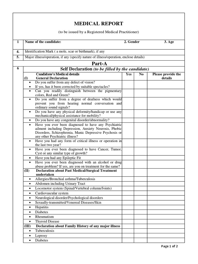 Medical Report | PDF