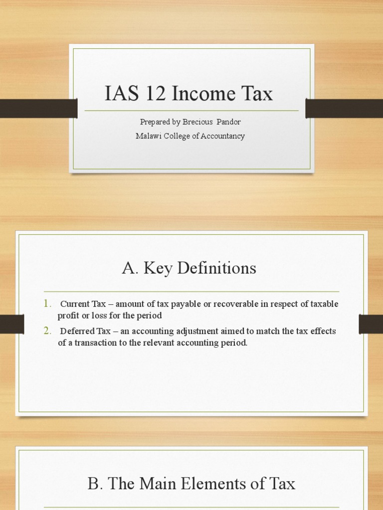 IAS 12 Income Tax | PDF