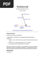 The Simple Pendulum Experiment and Conclusion Lab | PDF | Pendulum | Mass