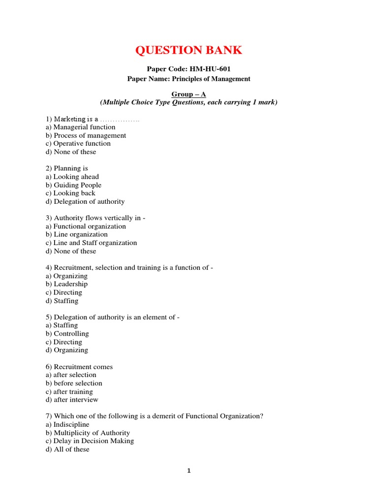 Question Bank HM-HU-601 (B.TECH-CHE) | PDF