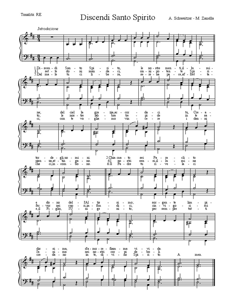 Discendi Santo Spirito 1 | PDF