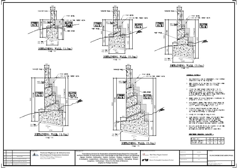 DWG Plum Retaining Wall-Plum-1 | PDF