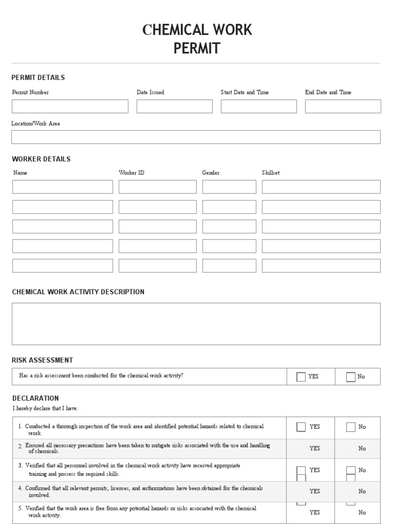 Chemical Permit Form | PDF