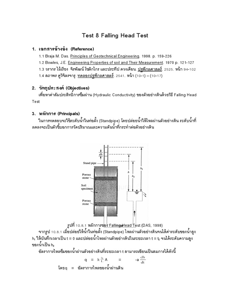 Test8-Falling Head Test | PDF