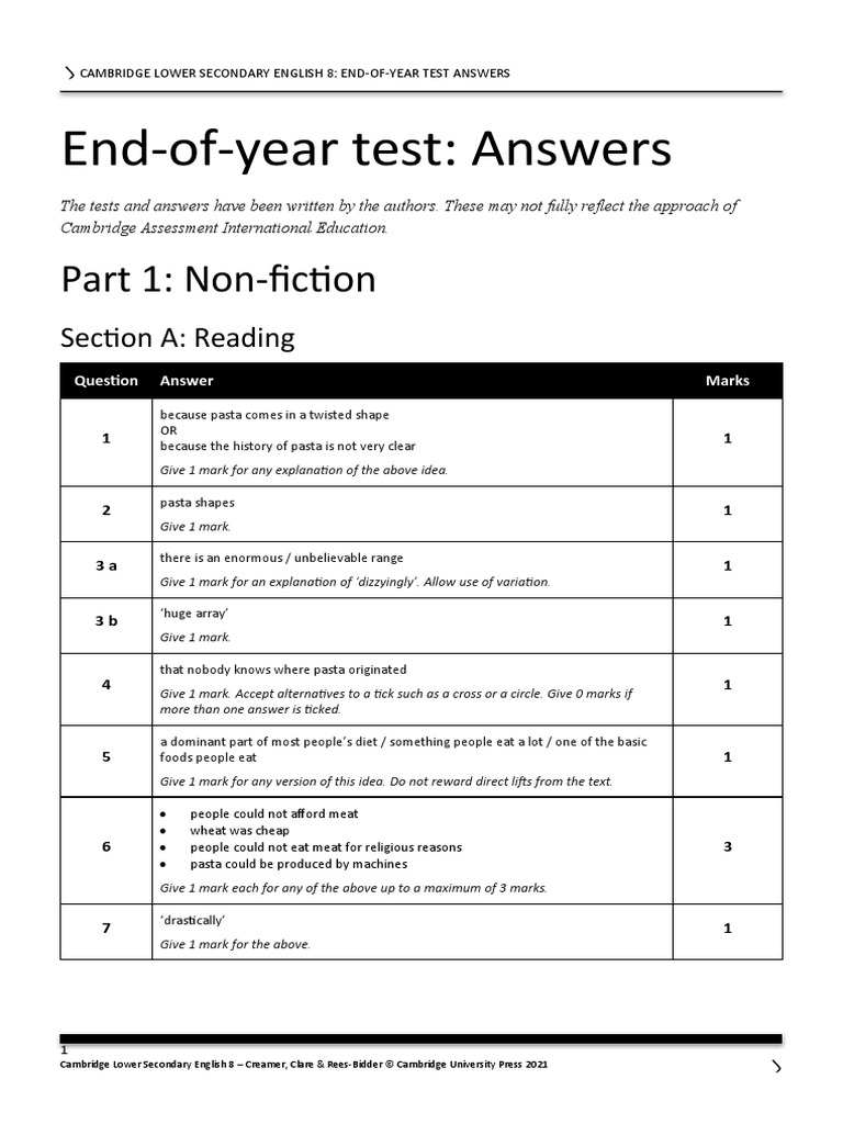 LS English 8 End of Year Test Editable | PDF