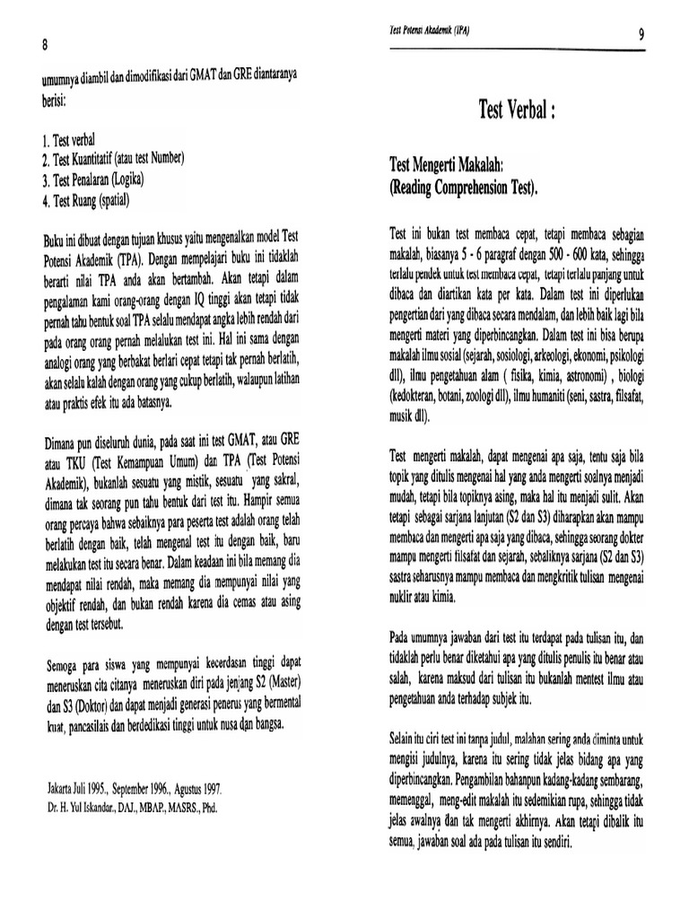 TPA Yul Iskandar | PDF