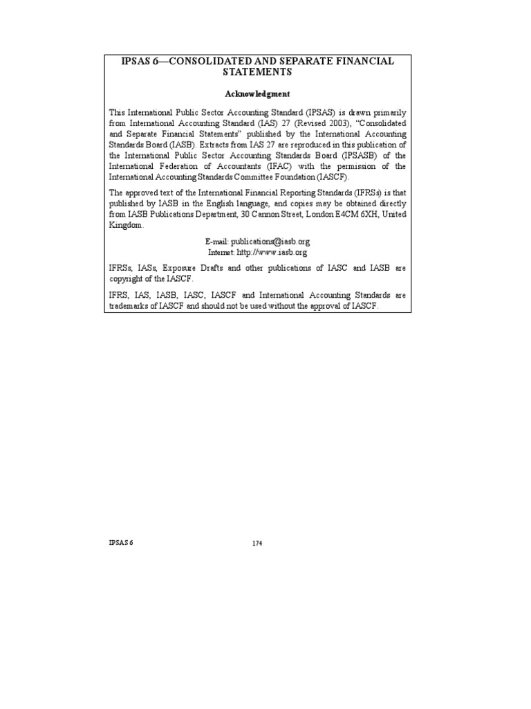 Ipsas 6 Consolidated and | PDF