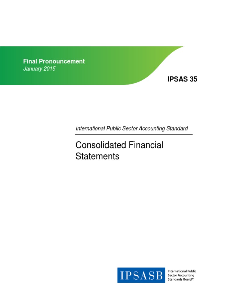 IPSASB IPSAS 35 Consolidated Financial Statements | PDF